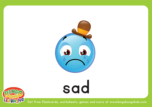 Printable Emotions Flashcards Flashcards For Learning Color