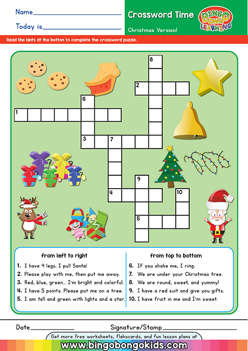 12 Days Of Christmas Printable Crossword